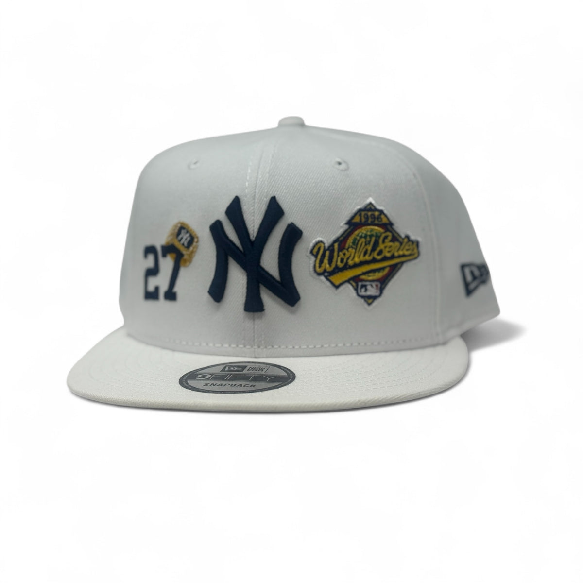 White New York Yankees 27X Champions Multi Logo Snapback Hats