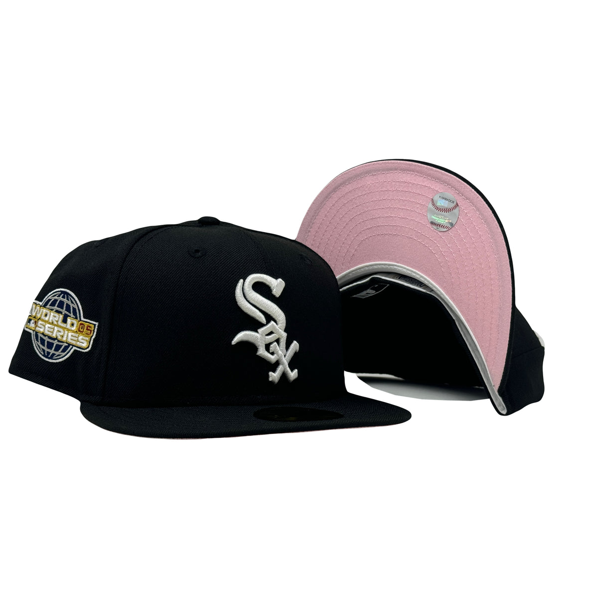 Chicago White Sox 2005 World Series Pink Brim 59Fifty New Era Fitted H ...