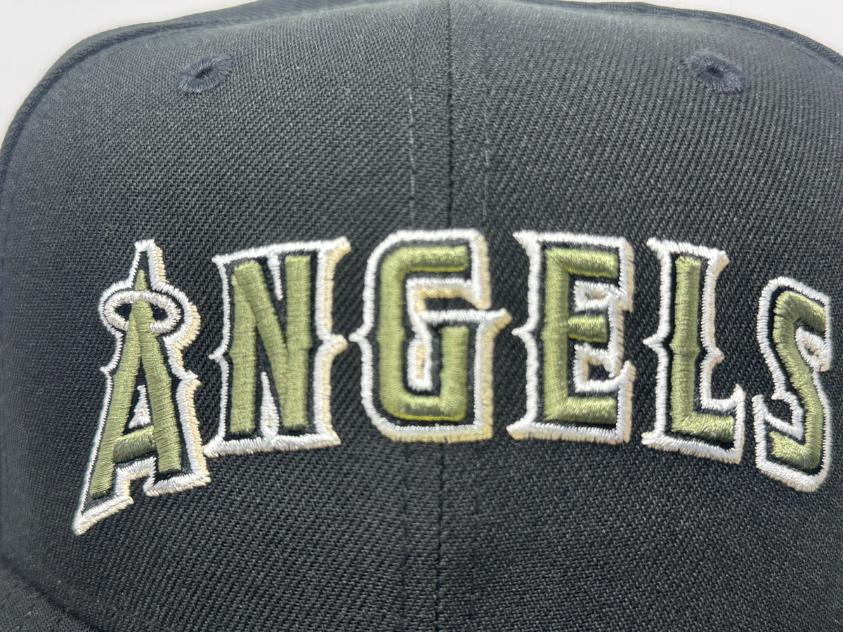 Los Angeles Angels 35th Anniversary New Era Fitted Hats-Black Olive ...