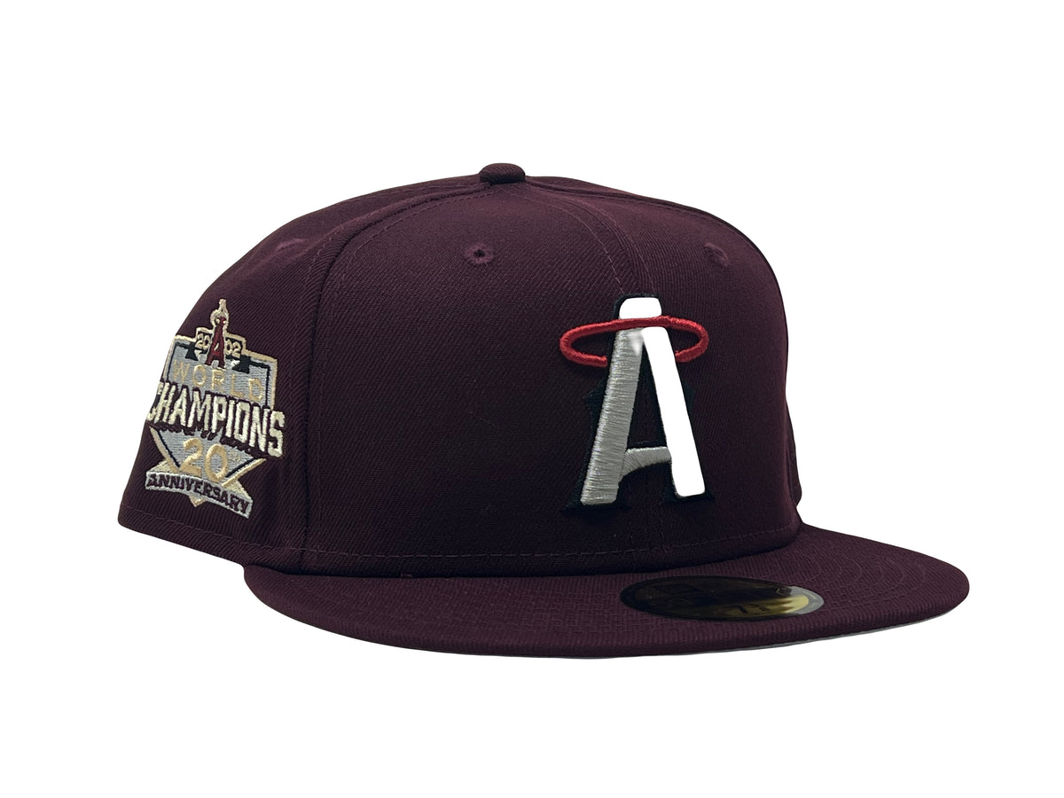 Maroon LA Angels 2002 World Champions New Era Fitted Hat
