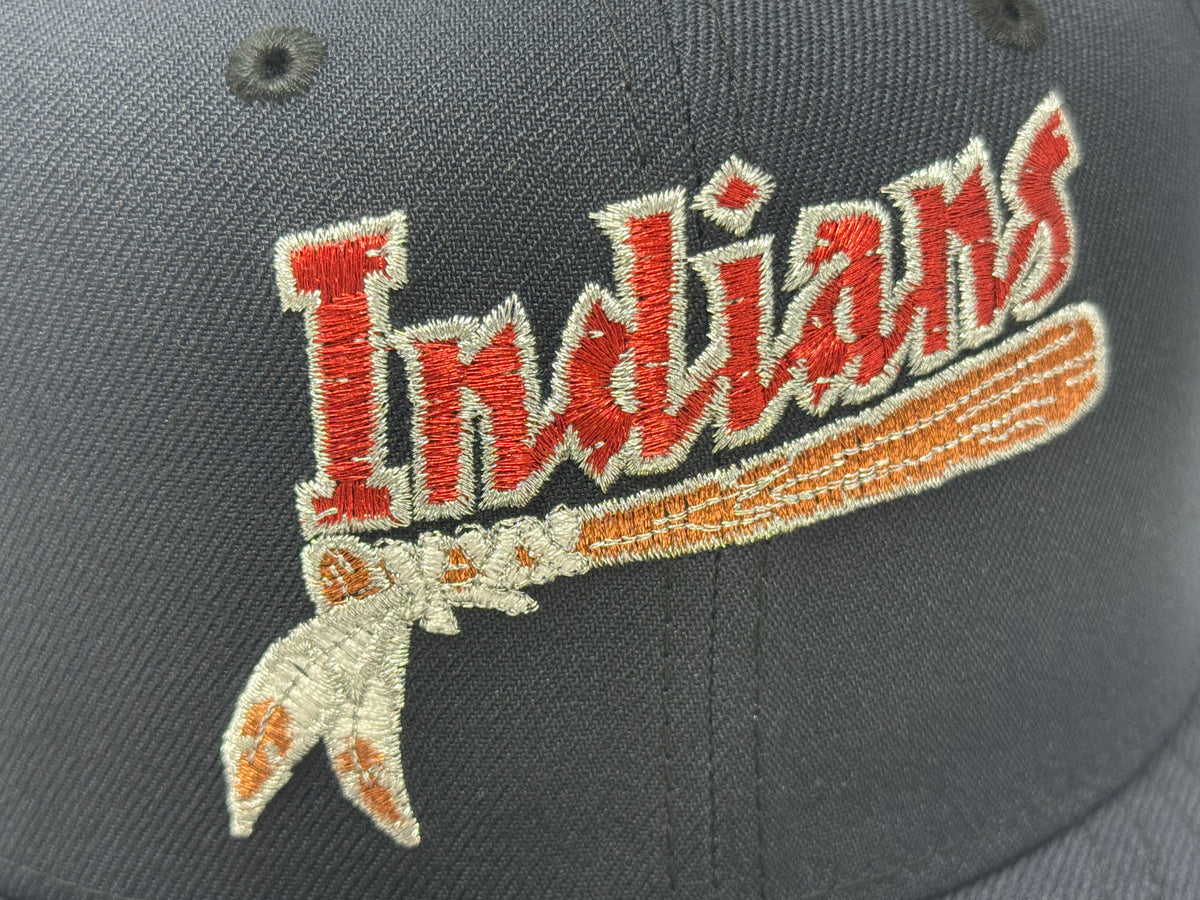 Navy Blue Kinston Indians Minor League Pink Brim New Era Fitted
