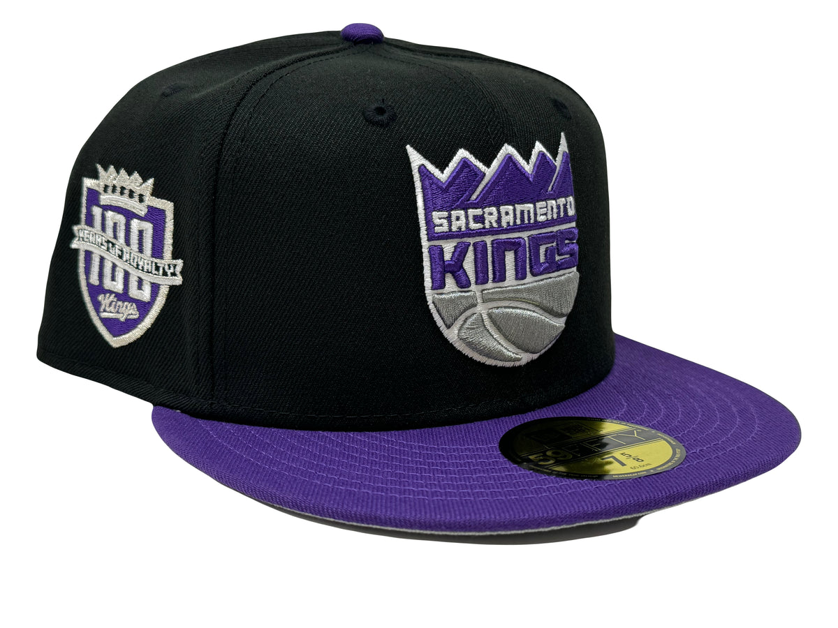 Black Purple Sacramento Kings 100th Anniversary New Era Fitted Hat
