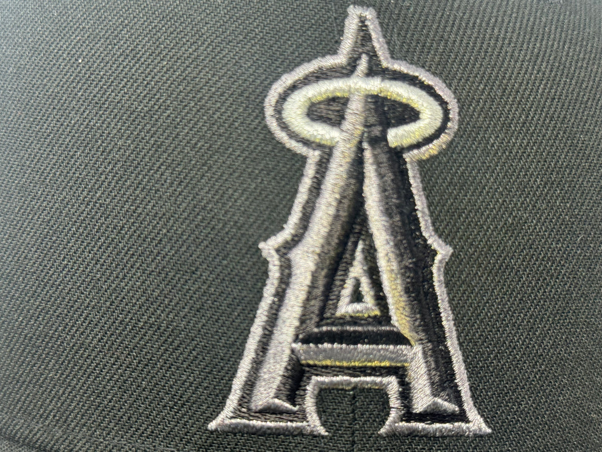 Black MLB Los Angeles Angels 50th Anniversary New Era Fitted Hats