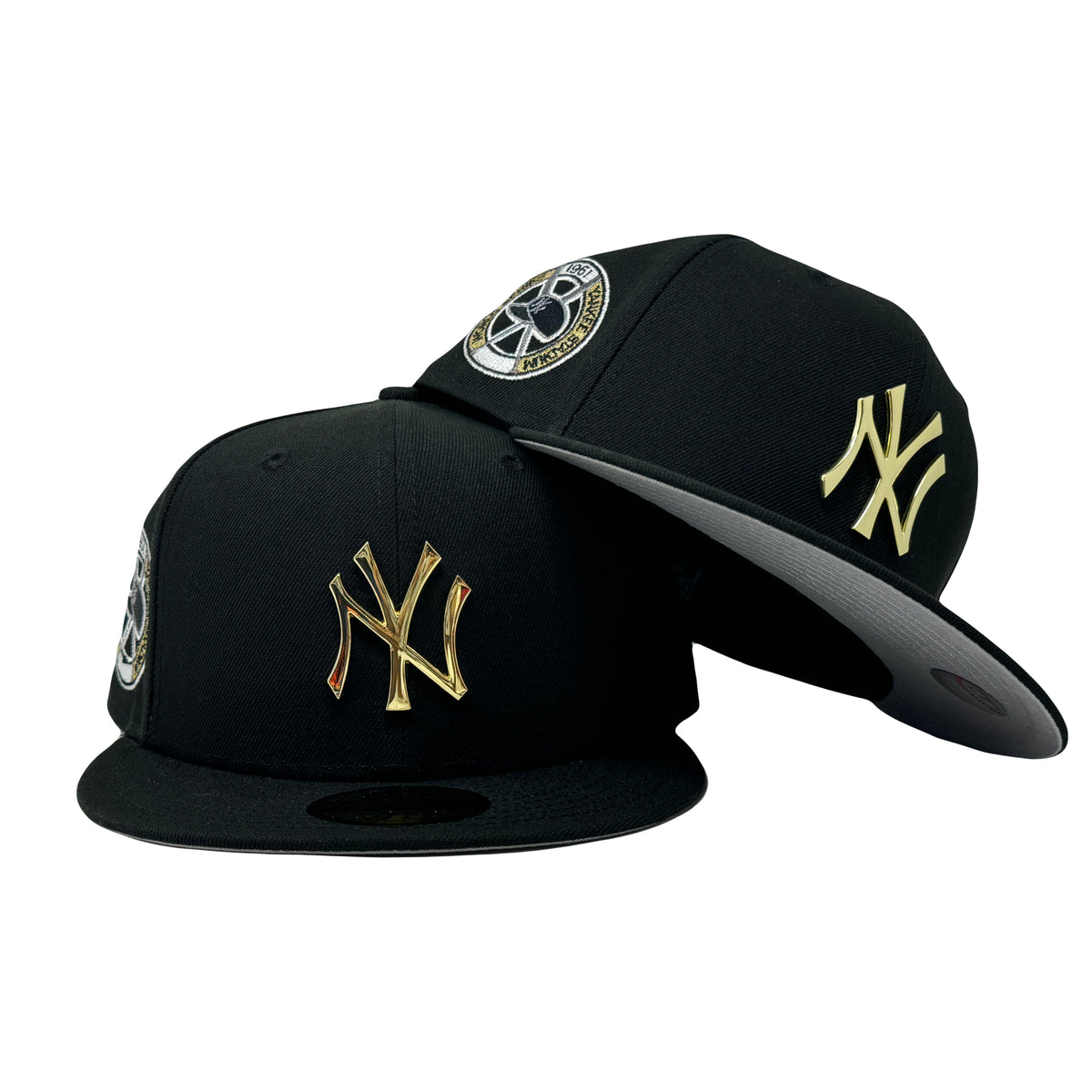 NY Yankees 1961 World Series Black Metal Plate Logo 59Fifty Fitted