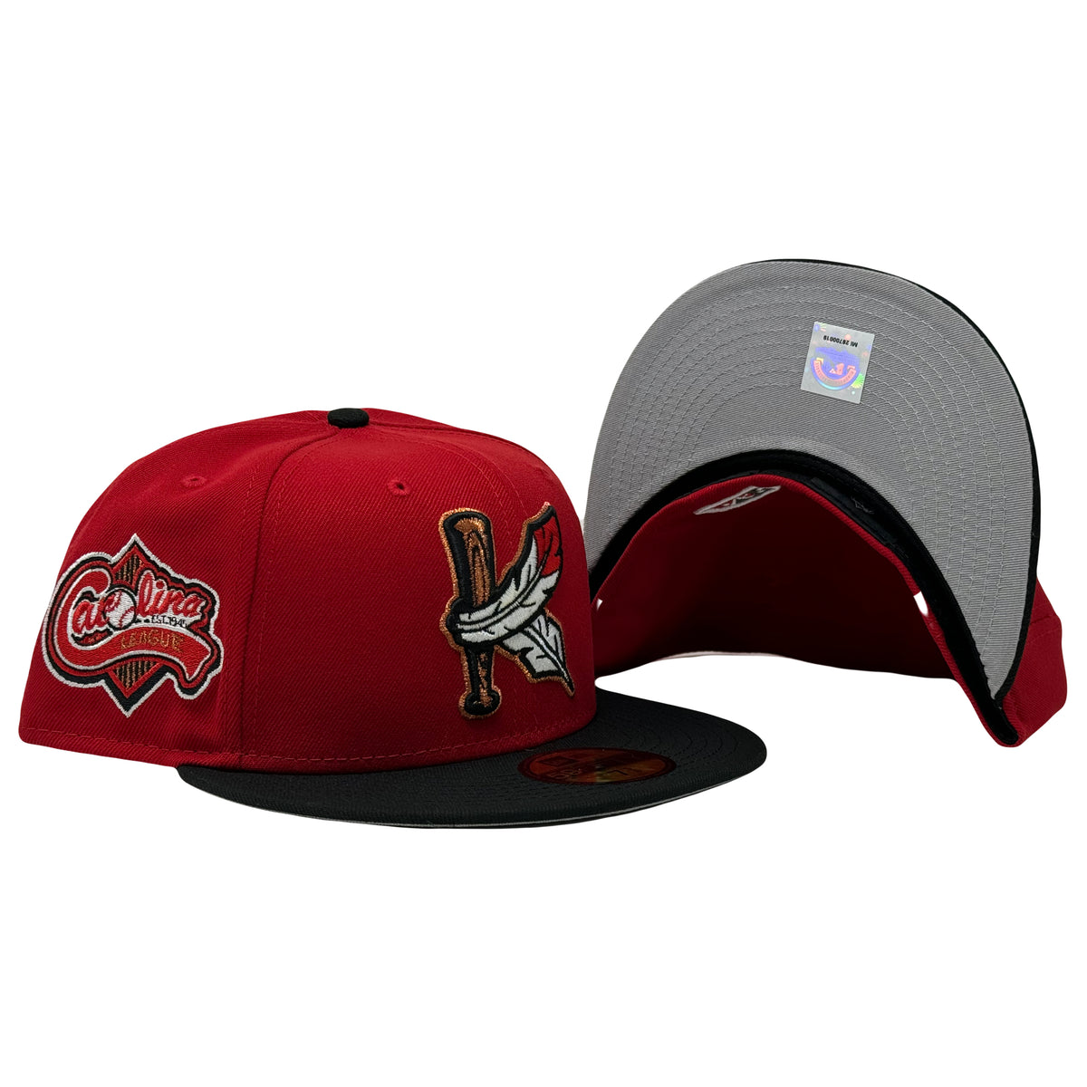 Red Kinston Indians Carolina League MILB 5950 New Era Fitted Hat