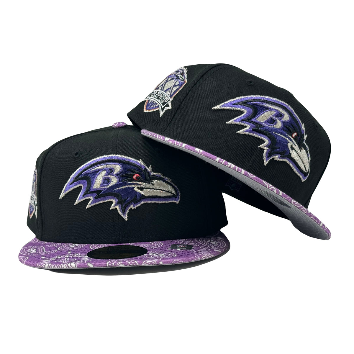 Baltimore Ravens 20th Anniversary NFL Paisley Collection Fitted hat ...