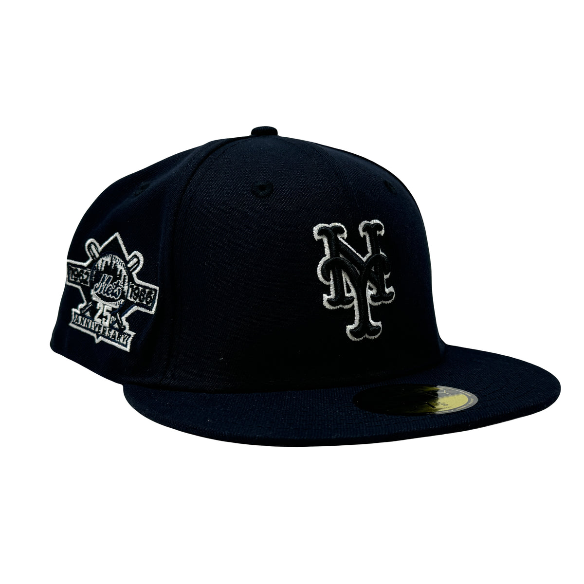 New York Mets 25th Anniversary Navy Blue 59Fifty New Era Fitted Hat to ...