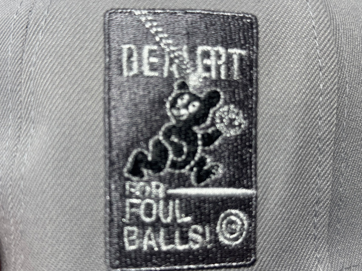 Light Gray Chicago Cubs Be Alert Foul Ball Logo Fitted Hats
