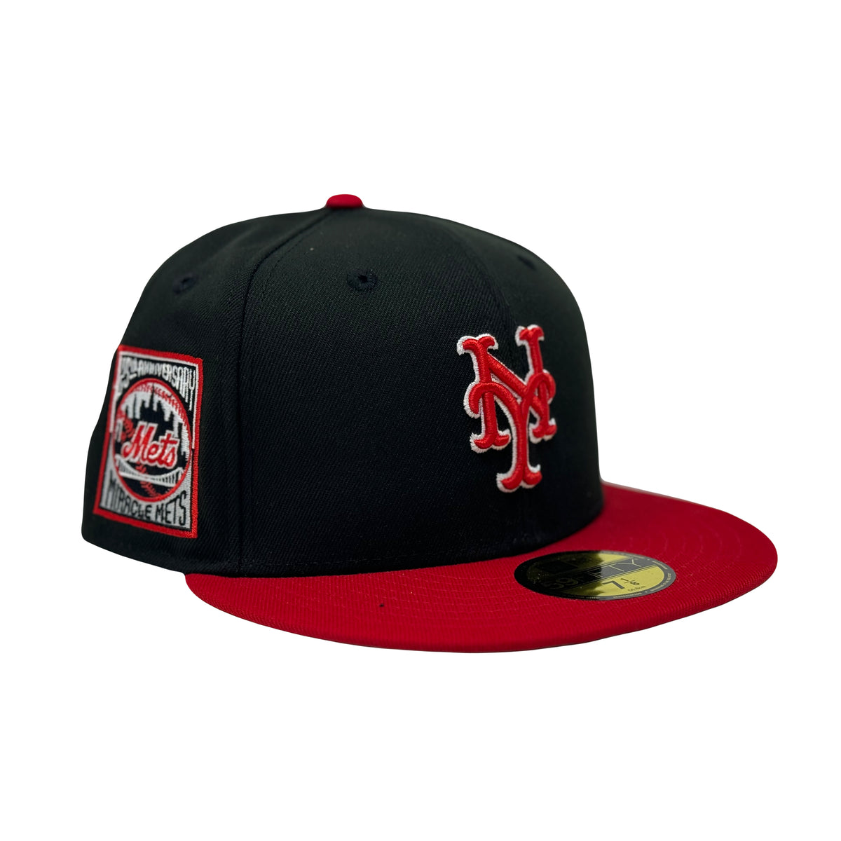 NY Mets 25th Anniversary Miracle Mets Gray Brim New Era Fitted