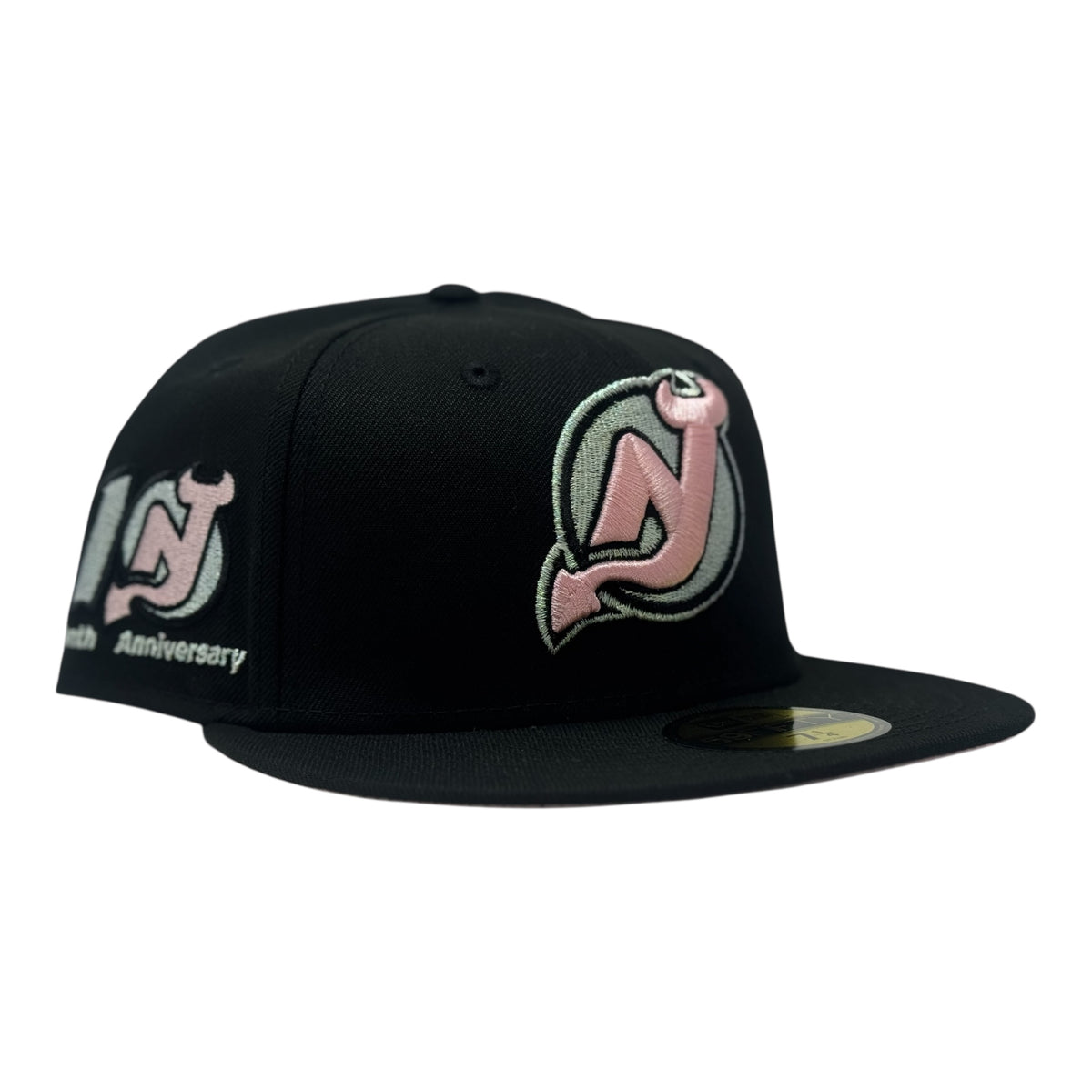 Black New Jersey Devils 10th Anniversary Pink Brim Fitted Hats – Sports ...