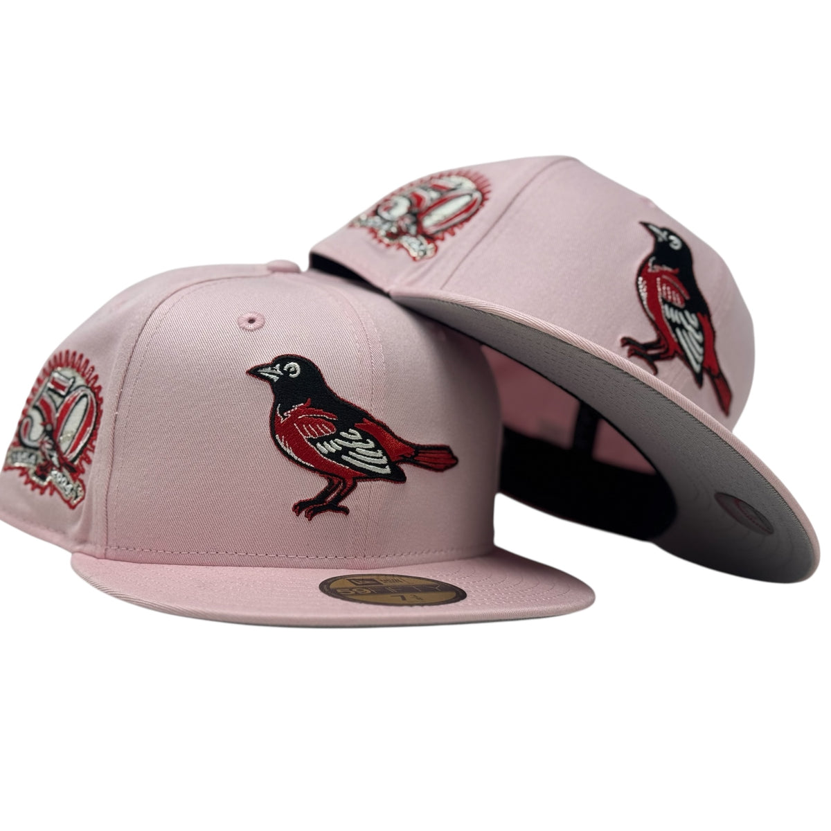 Light Pink Baltimore Orioles 50th Anniversary New Era Fitted Hat