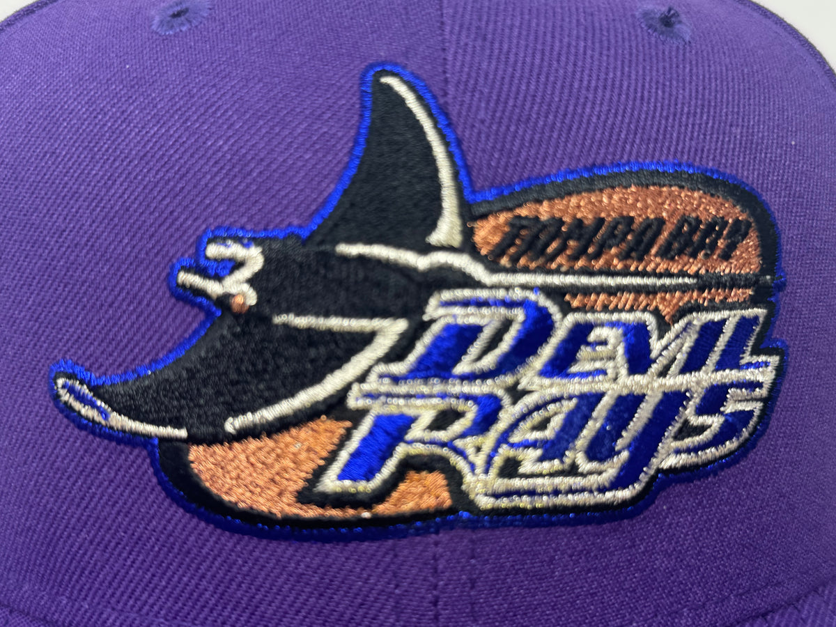 Tampa Bay Devil Rays 1998 Inaugural Season Light Purple Fitted Hats ...