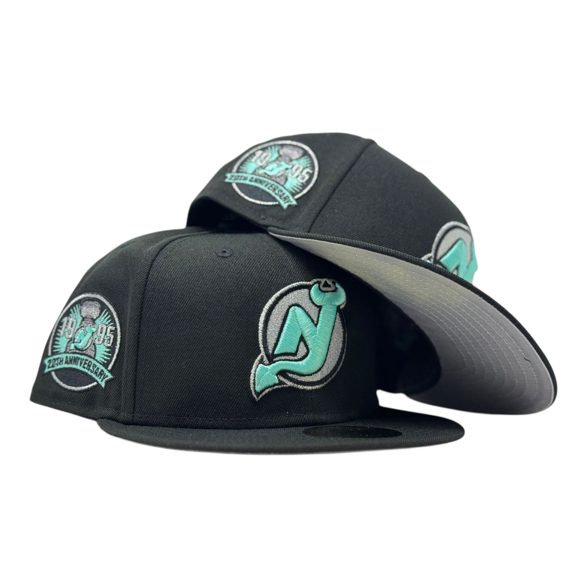 Black New Jersey Devils 20th Anniversary New Era Fitted Hats