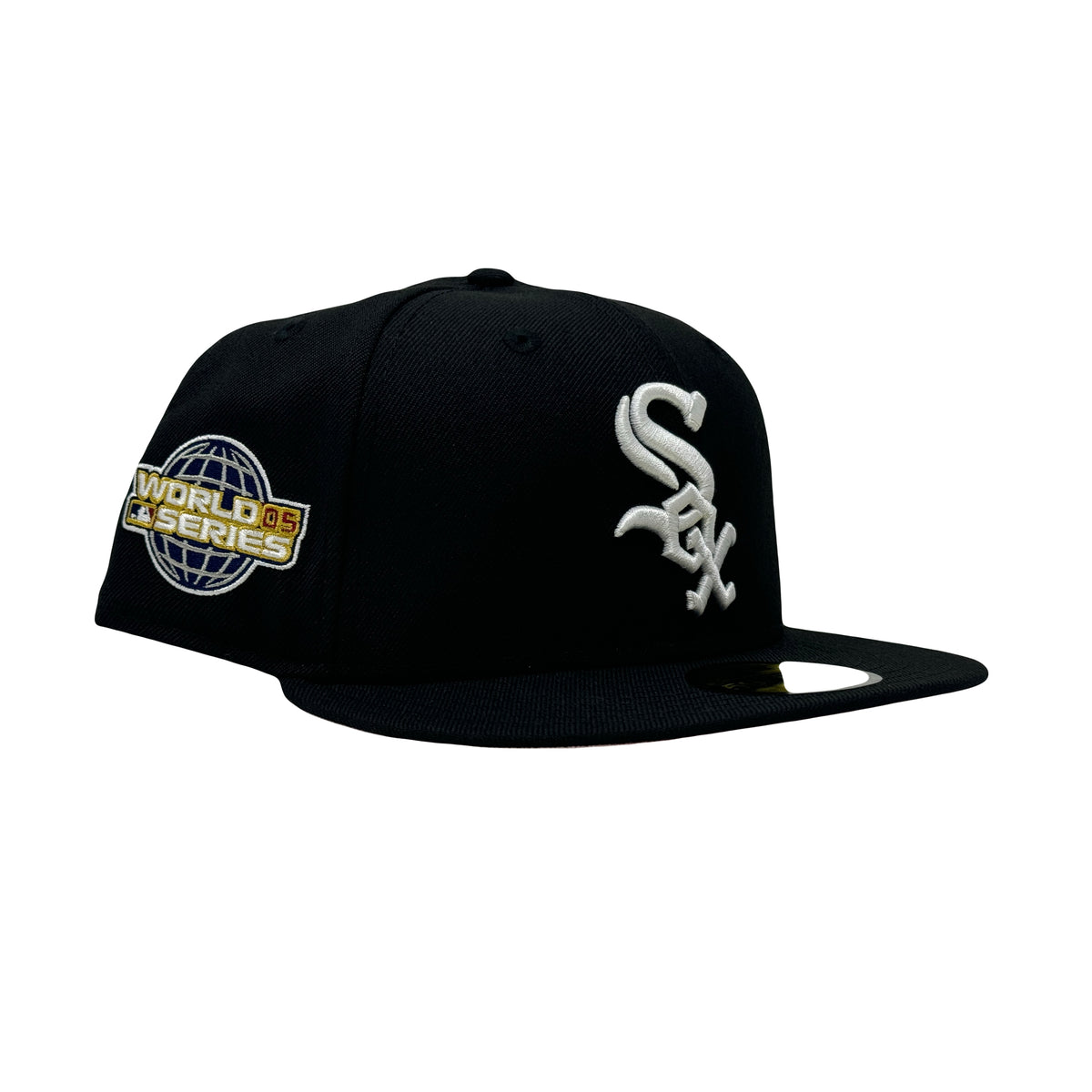 Chicago White Sox 2005 World Series Pink Brim 59Fifty New Era Fitted H ...