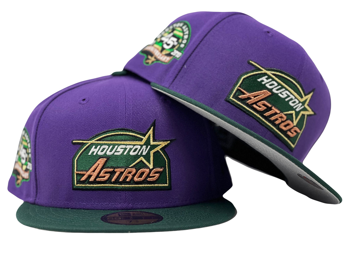 Houston Astros 45th Anniversary Purple/ Green New Era Fitted Hat ...
