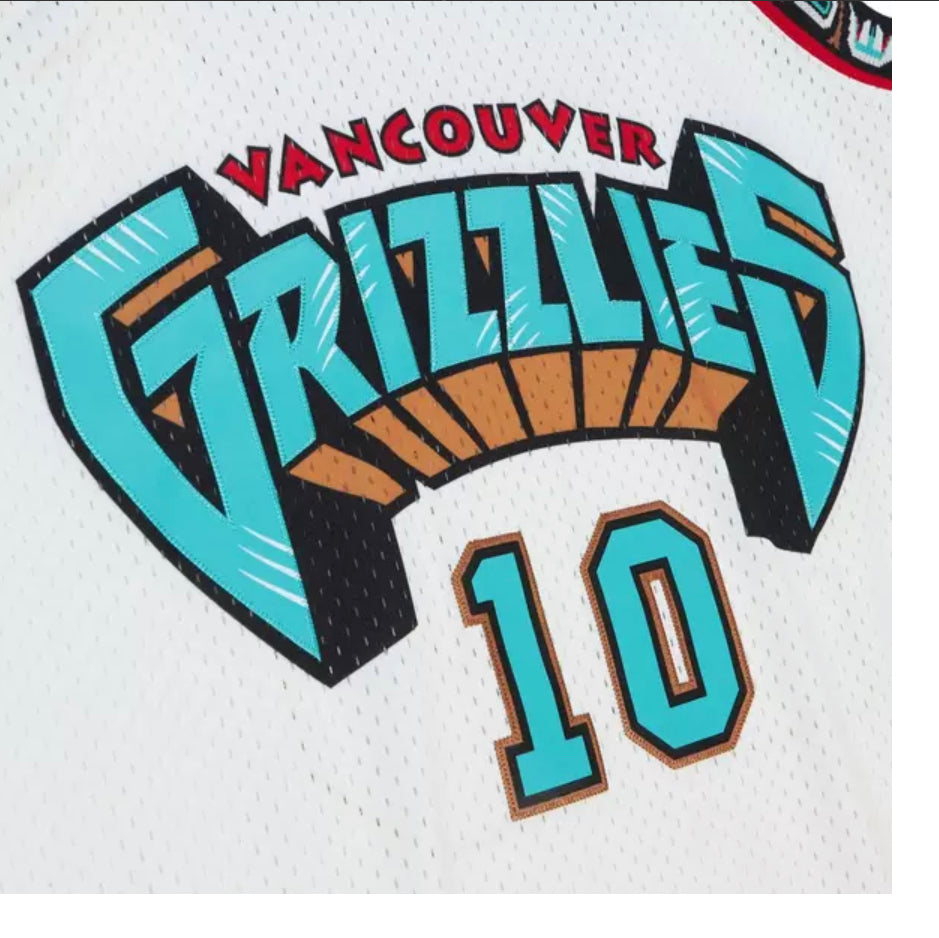 MITCHELL AND NESS MENS MIKE BIBBY VANCOUVER GRIZZLIES 1998-99 HWC CREA ...