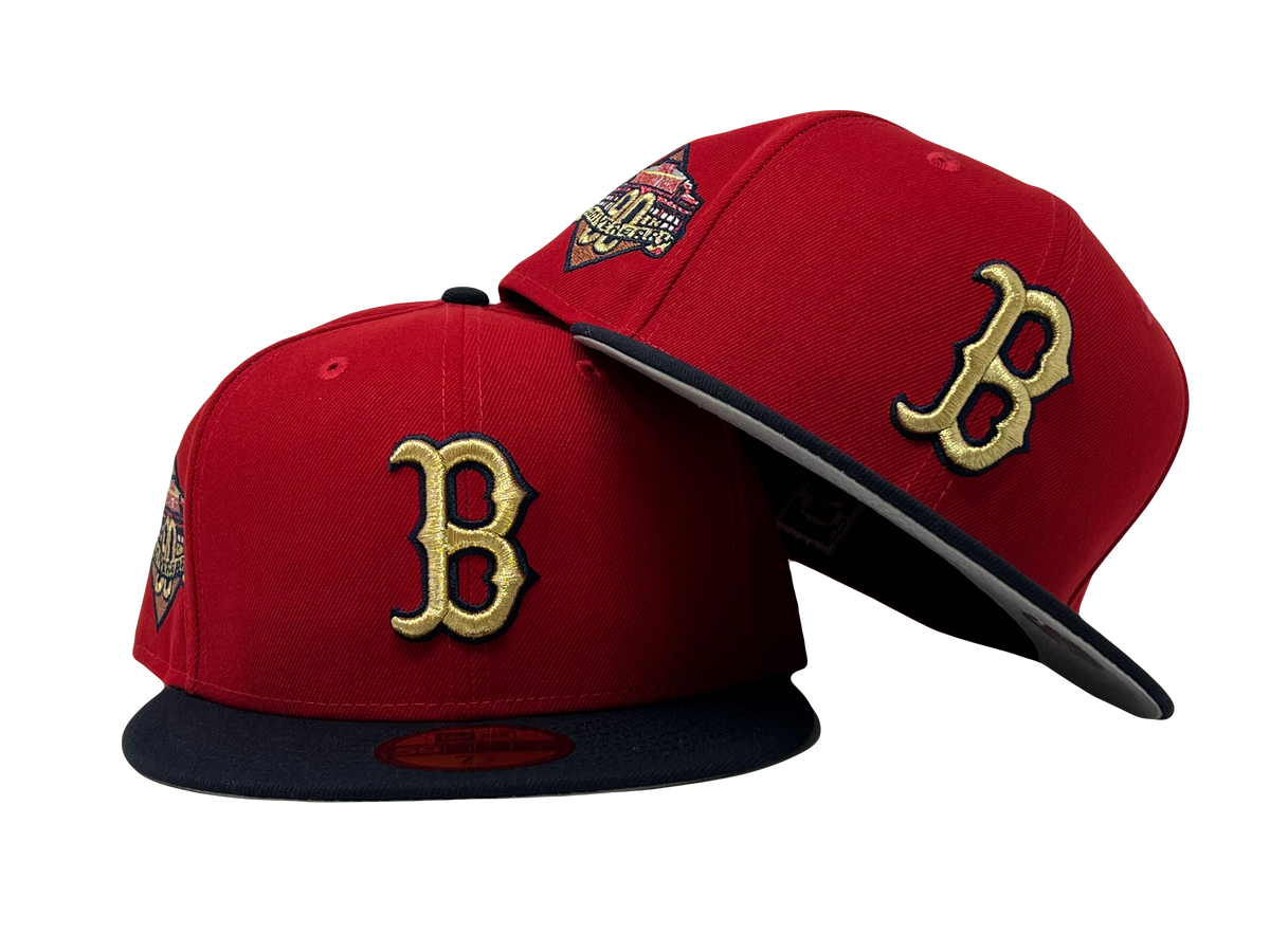 Boston Red Sox 90th Anniversary Fenway Park Red/ Navy Blue Gray Brim ...