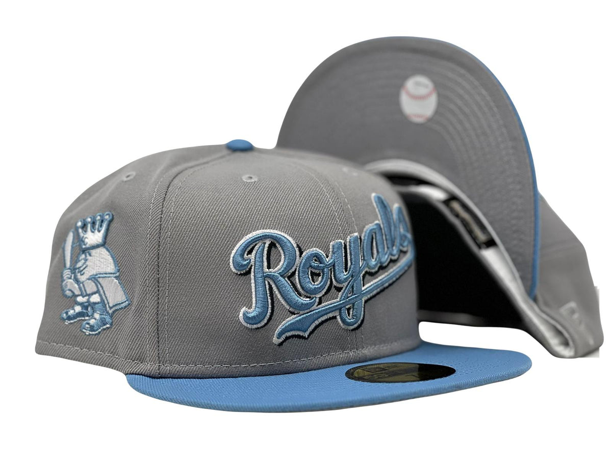 Kansas City Royals Gray Brim New Era Fitted Hat