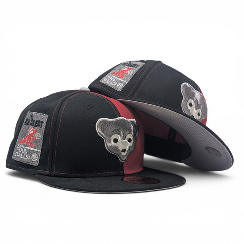Chicago Cubs Be Alert Foul Ball Logo Split Panel New Era Fitted Hat ...