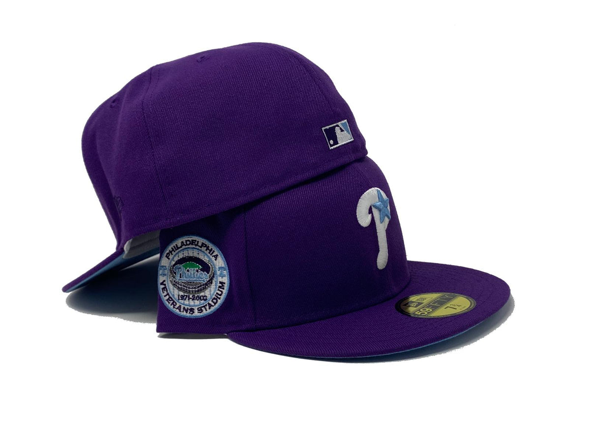 Purple Philadelphia Phillies Veterans Stadium Custom New Era Fitted
