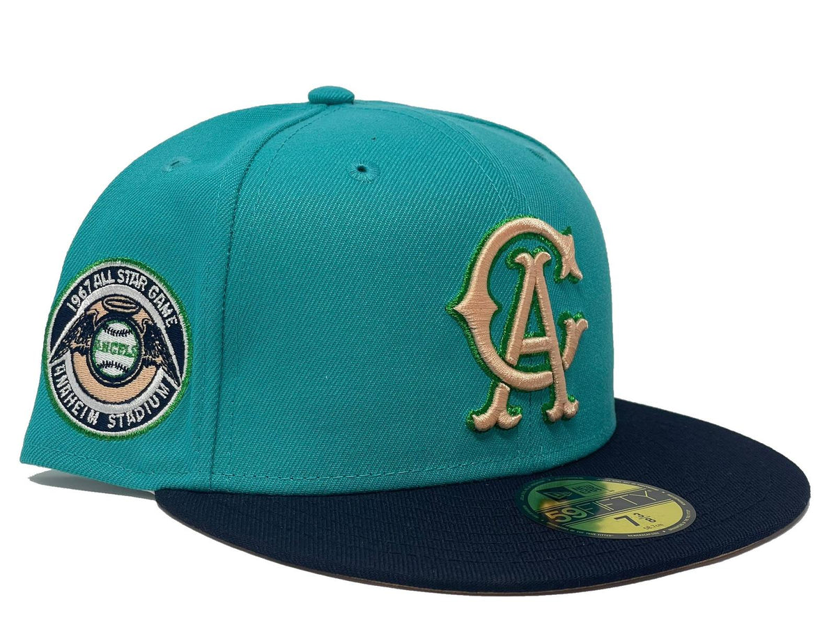 California Angels 1967 All Star Game Peach Brim New Era Fitted Hat