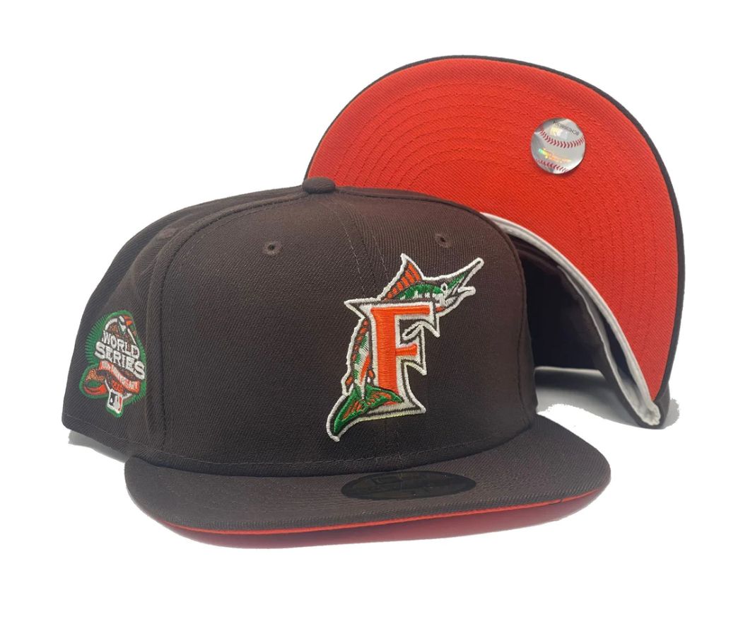Florida Marlins 2003 World Series Orange Brim New Era Fitted Hat