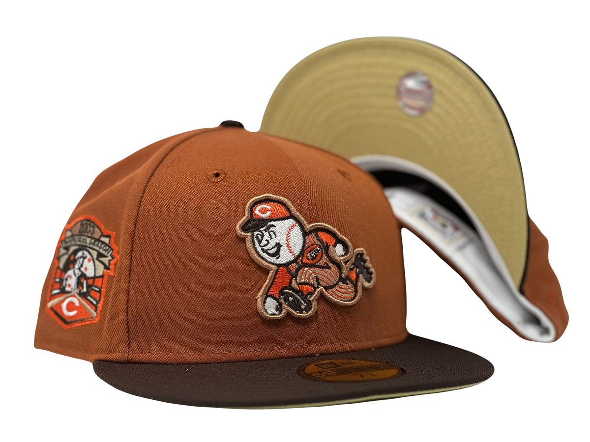 Cincinnati Reds 2003 Inaugural Season Rust Orange Brown Visor Vegas Go