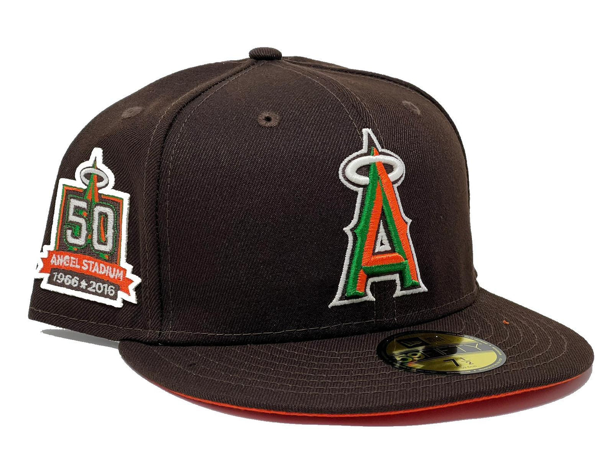 LOS ANGELES ANGELS 50TH ANNIVERSARY "AUTUMN 2" COLLECTION DEEP BROWN O ...
