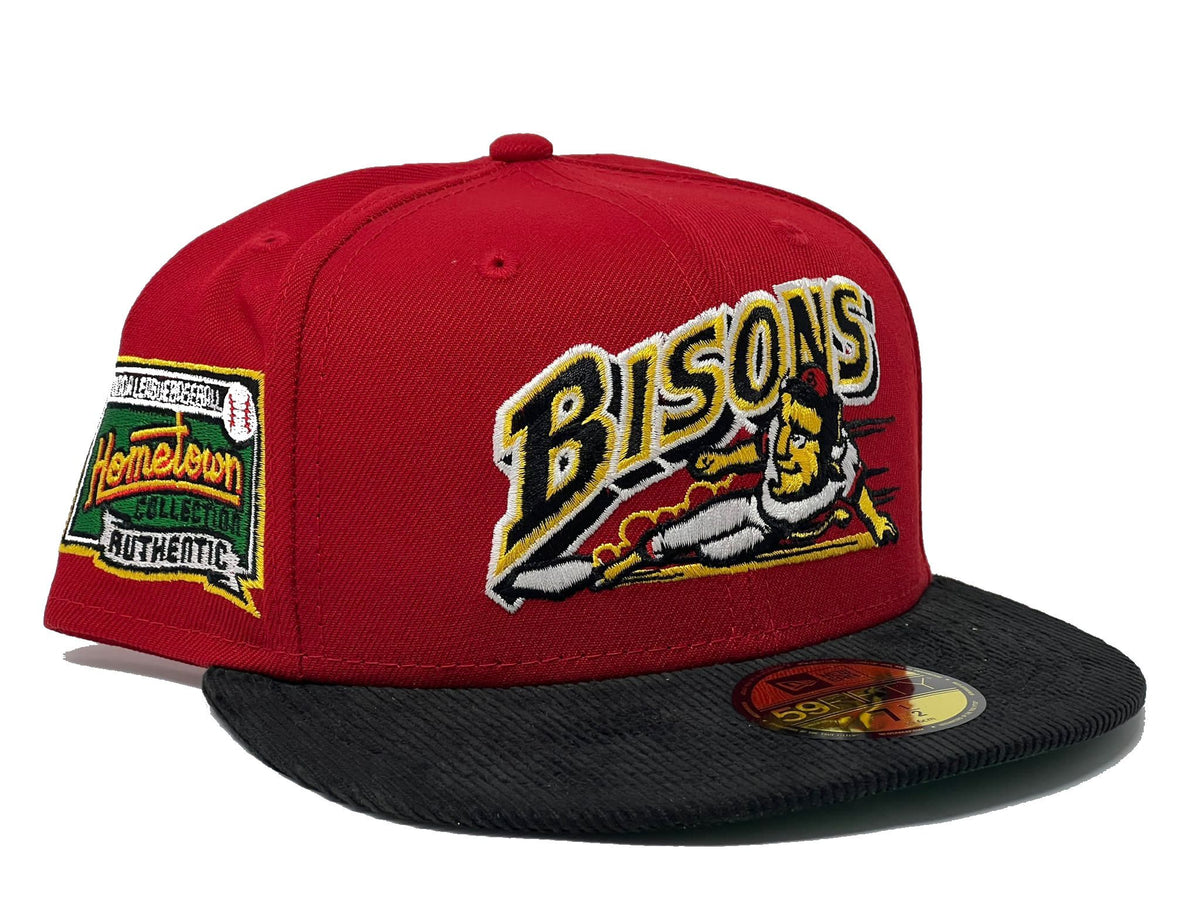 BUFFALO BISONS HOMETOWN COLLECTION " CORDUROY BRIM" GREEN UNDER VISOR